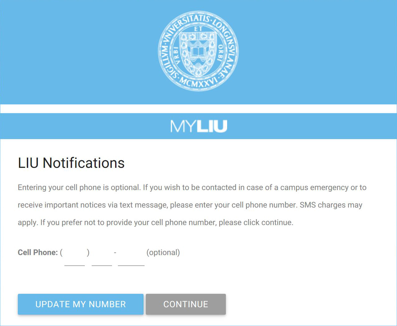 Activate MyLIU LIU Information Technology