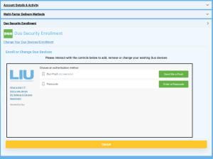 Self-Service Password Reset – LIU Information Technology