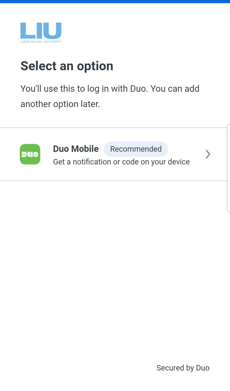 Duo Security – LIU Information Technology